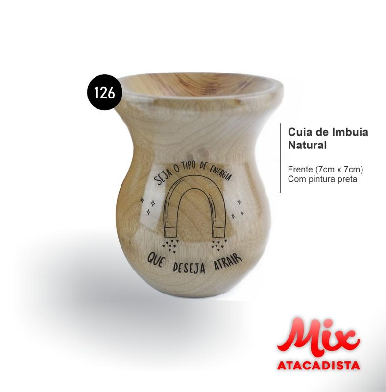 Cuia De Madeira Natural Personalizada A Laser - CIFRA - Cuia para ...