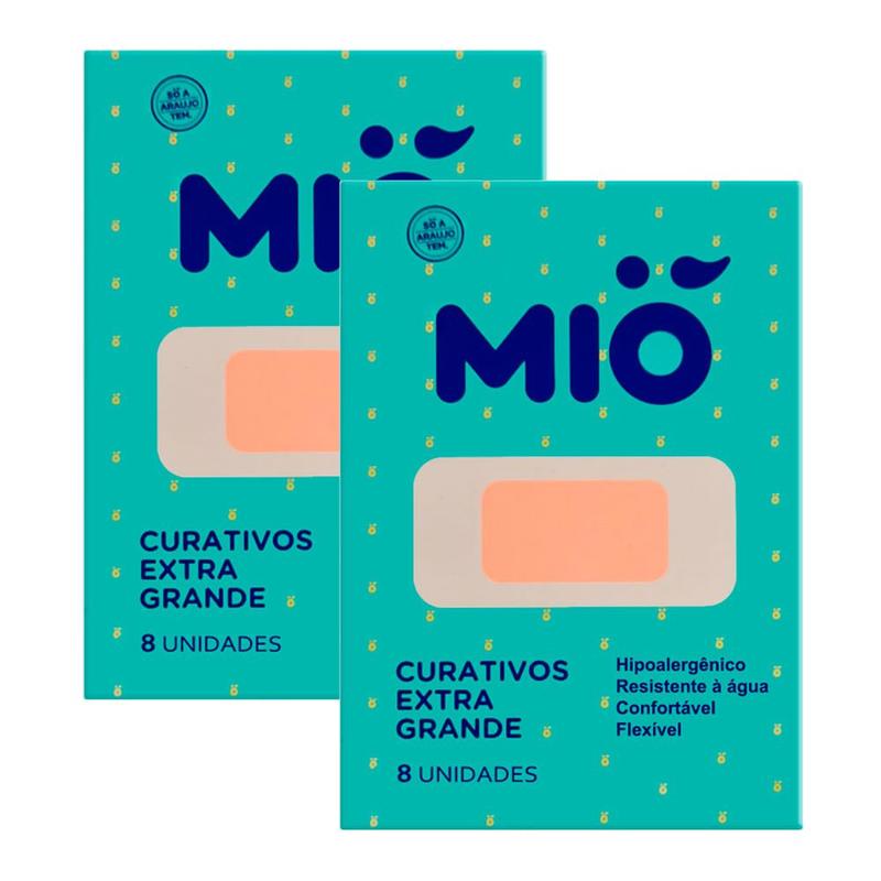 Curativo Mió Extragrande com 8 Unidades Kit com duas unidades ...