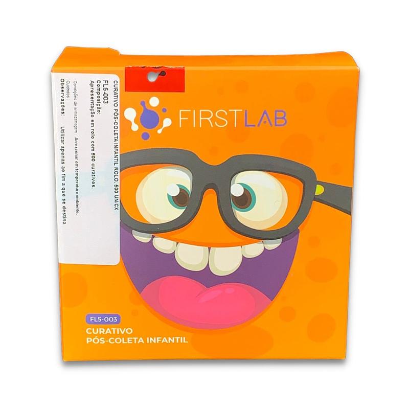 Curativo Pos Coleta Infantil Rolo Redondo Com 500 Unidades - FIRSTLAB ...