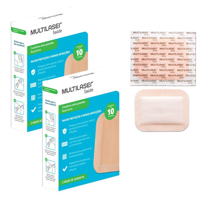 Curativos Extra Grande 20 Unidades Multilaser Saúde - Curativo ...