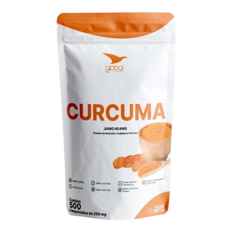 Curcuma (100% puro) 500 comprimidos - Global Suplementos - Produtos ...