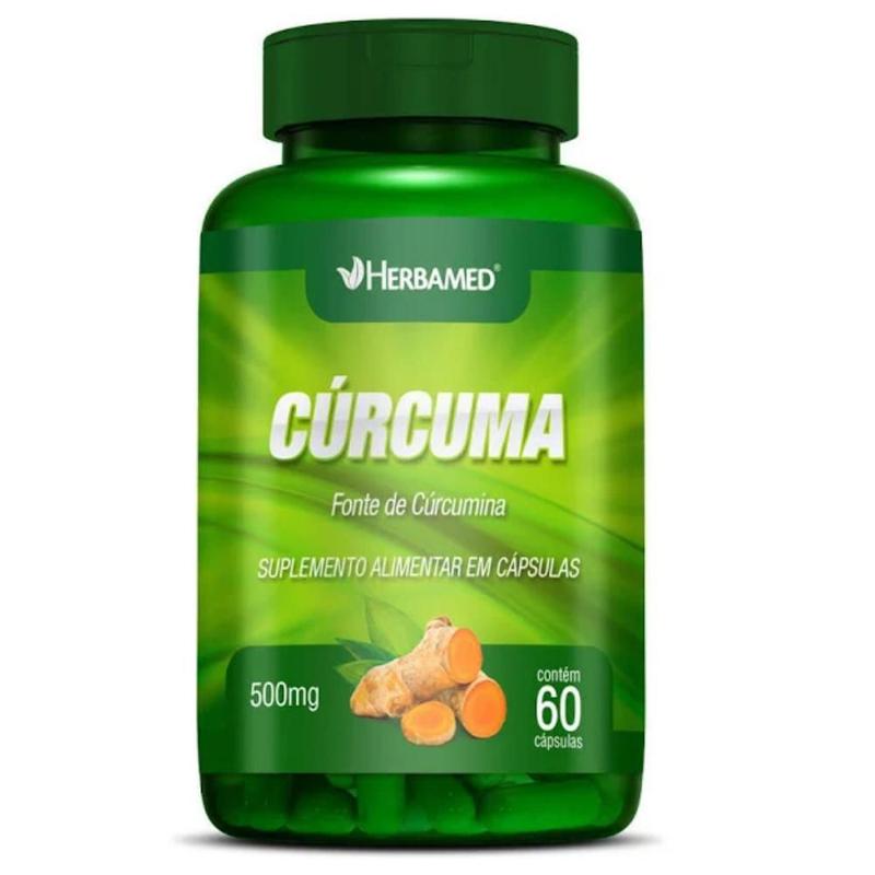 Curcuma 500MG Cx C/60 Ca - Herbamed - Cúrcuma / Açafrão da Terra ...