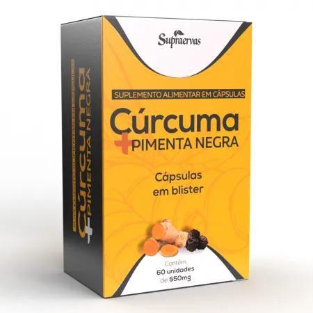 Cúrcuma c/ pimenta preta 550mg cúrcuminóides 95% c/180 - SUPRA ERVAS ...