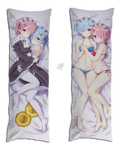 Dakimakura Ram E Rem Frente E Verso Com Enchimento 85x25 Cm - daki brasil - Travesseiros ...
