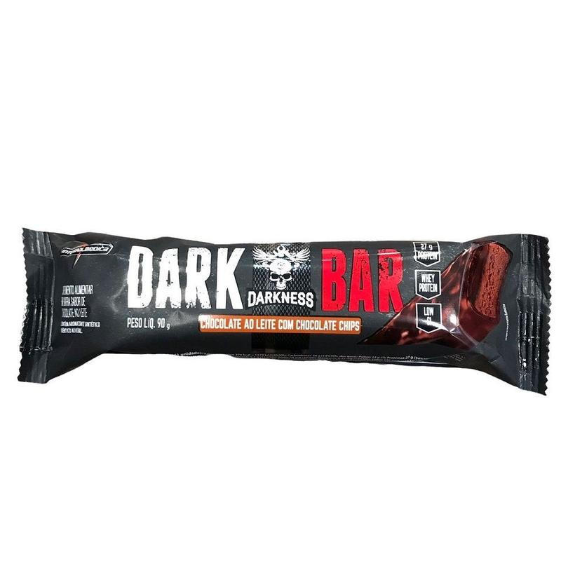 Dark Bar (90g) - Sabor: Chocolate ao Leite c/ Choco Chips - Darkness ...