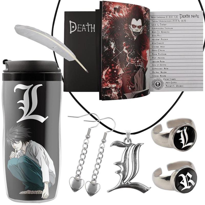 Death Note Caderno Kira Ryuk Binco L Colar Caneta Pena Anime - Geeks ...
