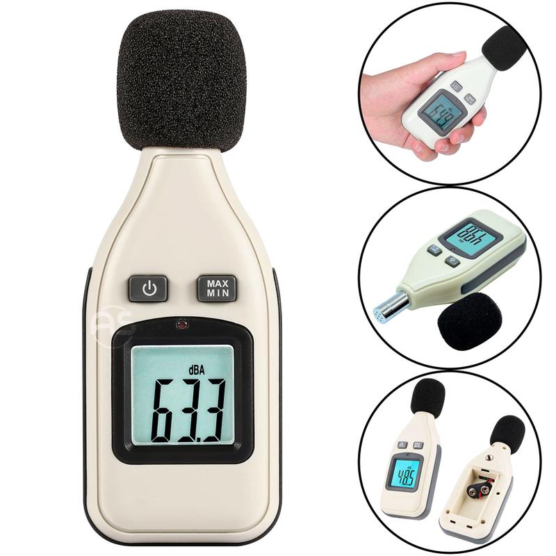 Decibelímetro Medidor Som Ruído Digital Portátil 30 À 130Db - B-Max ...