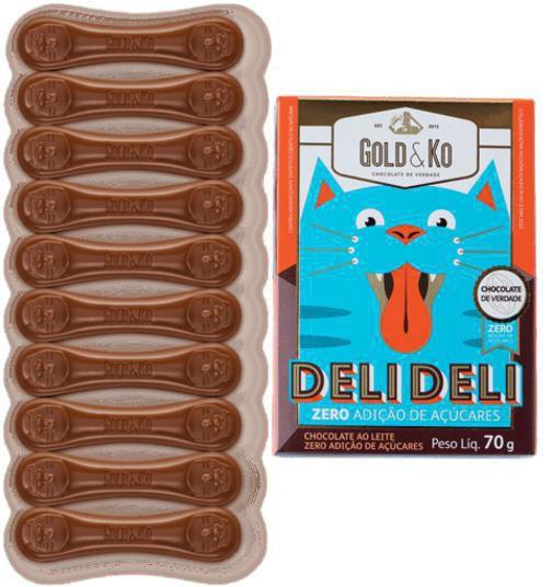 Deli Deli Ao Leite Zero Açúcar 70G - Gold&Ko - Chocolate / Barra de ...