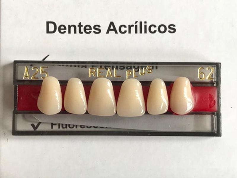 Dentes Resina Provisório P Prótese Dentaria Superior A25 - 62 - Triunfo ...
