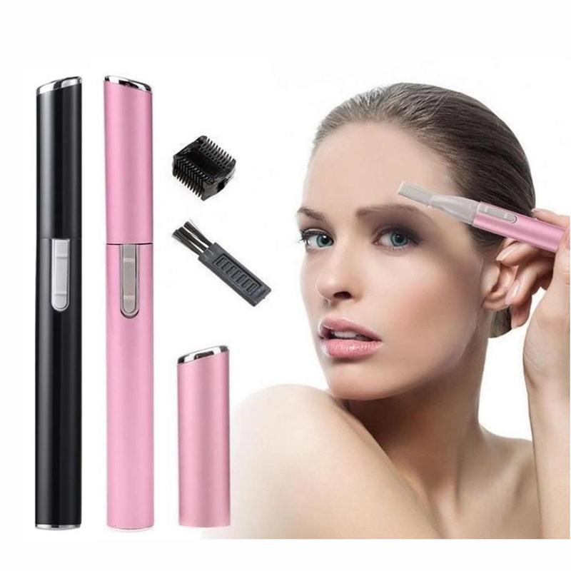 Depilador Elétrico Feminino Pelos Facial Sobrancelha Caneta Portátil ...