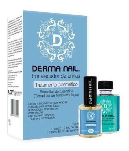 Derma Nail Fortalecedor De Unhas 10ml Base X 30ml Removedor - DermaNail ...