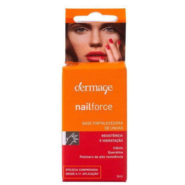 Dermage Nail Force - Base Fortificante Para Unhas 8ml - Tratamento para ...