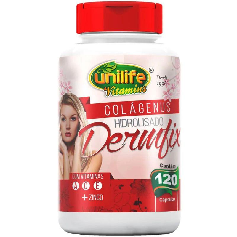 Dermfix Colágenus Hidrolizado + Vit. 450mg 120 Caps Unilife - Colágeno ...