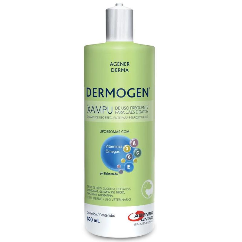 Dermogen 500ml Shampoo de Udo Frequente para Cães e Gatos - Agener ...