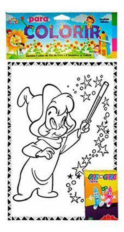 Desenho Para Colorir Com 5 Gizes De Cera - Oem - Kit de Colorir ...