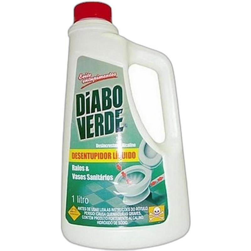 Desentupidor Liquido Diabo Verde 1 Litro - DIABO VERDE/LYSOCLIN ...