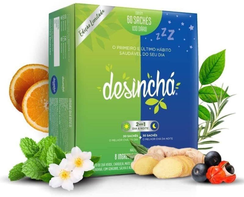 Desincha misto dia E noite 60 saches - DESINCHÁ - Chá para Emagrecer ...