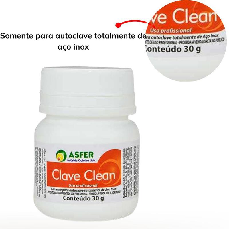 Desincrustante e Limpeza P/ Autoclave Clave Clean ASFER 30Gr - Assepsia ...