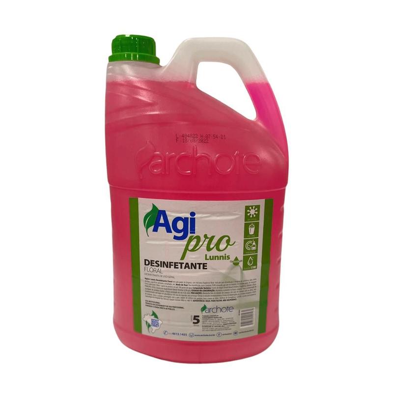 Desinfetante Concentrado Floral Agipro Lunnis 5 litros - Archote ...