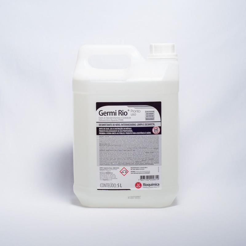 Desinfetante Intermediário Germi Rio Pronto P/Uso 5 Litros - RIOQUÍMICA ...