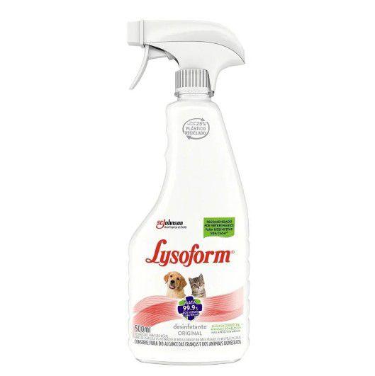 Desinfetante Lysoform Pets Original Spray embalagem 500ml - Johnson ...