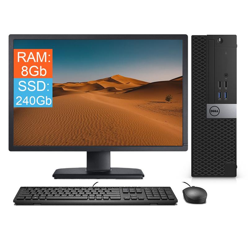 Desktop Dell Core i5 6ª Ger 8Gb SSD 240Gb + Monitor 19" - Computador ...