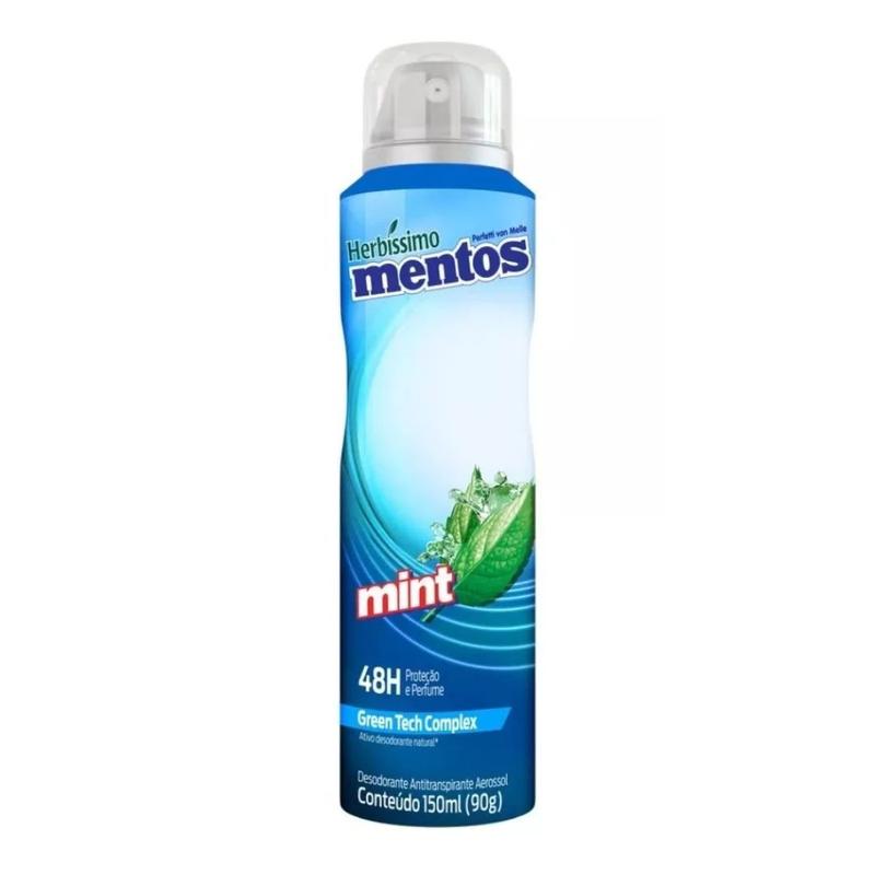 Desodorante Antitranspirante Mentos Menta Aerossol 48H - Herbíssimo ...