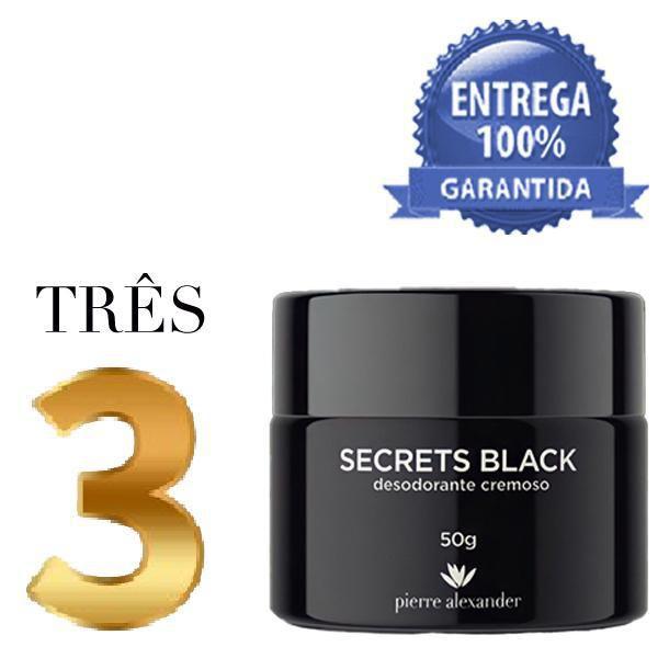 Desodorante Cremoso Antitranspirante Secrets Black 03 Un - Pierre ...