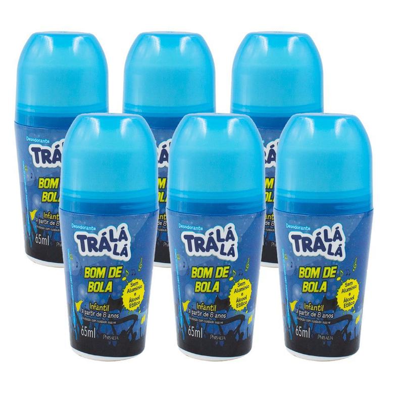 Desodorante Roll On Infantil Suave Tra La La Bom de Bola Masculino Sem ...