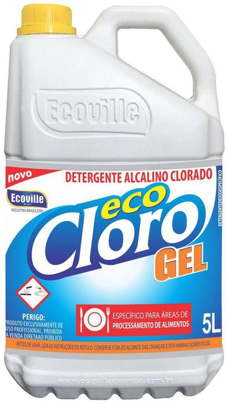 Detergente clorado eco cloro gel 5l - ecoville - Desengordurante ...