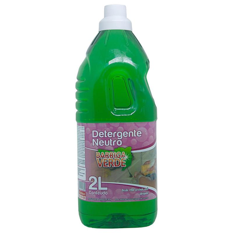 Detergente Concentrado Neutro Barriga Verde Limão 2 Litros - Detergente ...