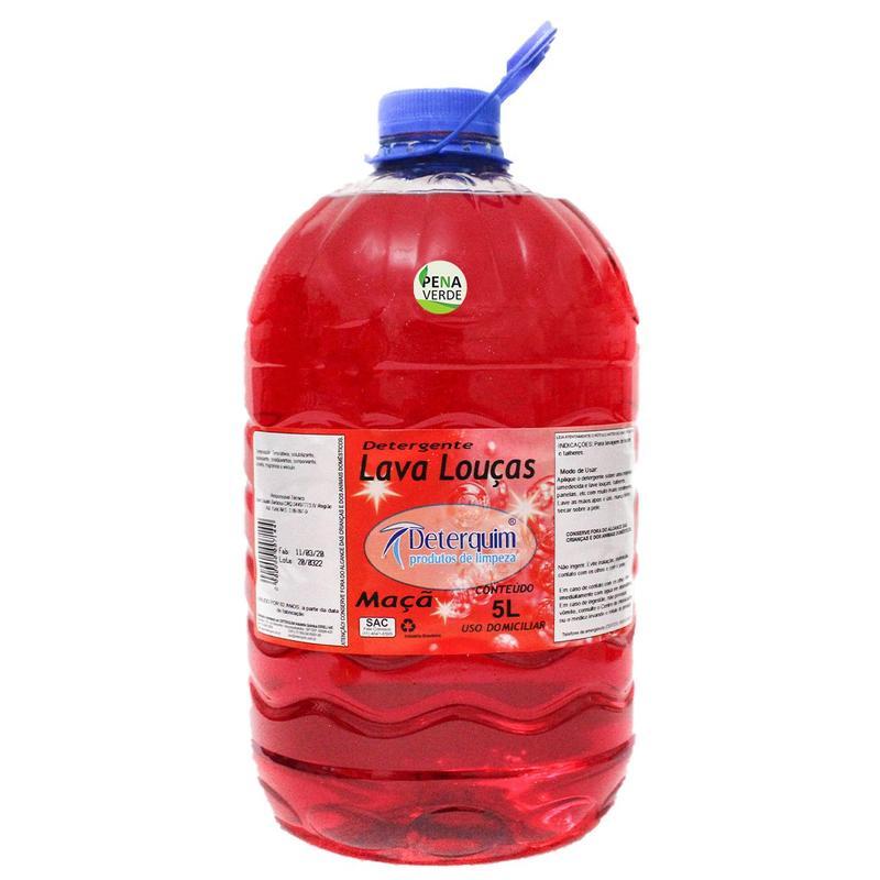 Detergente Lava Louças 5L Deterquim Louças Talheres Panelas - Produtos ...