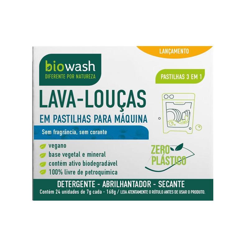Detergente Lava Louças Em Pastilhas Biodegradável Biowash - Detergente ...