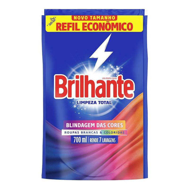 Detergente Líquido Brilhante Sachê Refil Limpeza Total Blindagem Das ...