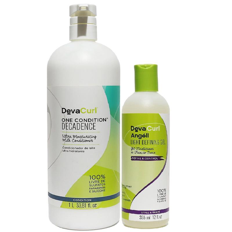 Deva Curl One Condition Decadence 1L + Angell 355ml - Kit Shampoo e ...