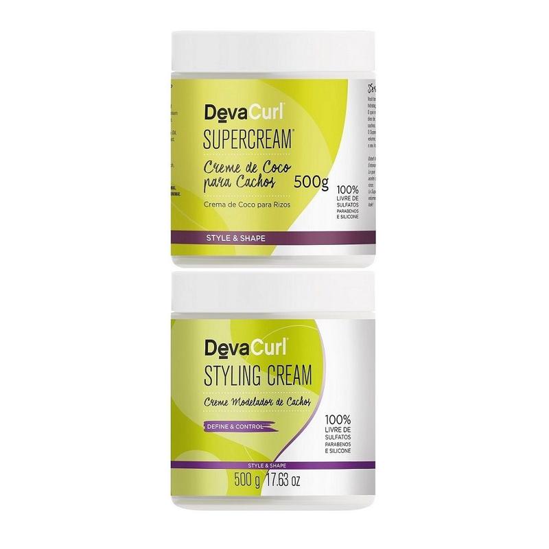 Deva Curl Styling Cream E Supercream De 500g - Kit de Tratamento para ...