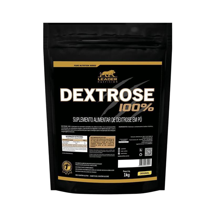 Dextrose 100% - 1000g Refil Original - Leader Nutrition - Dextrose ...