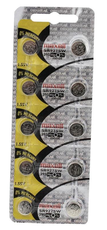 Dez Baterias Pilha Maxell 395 Sr 927 Bateria Relógio - Pilhas ...
