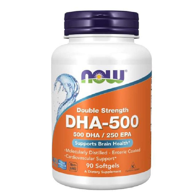 DHA-500 Double Strength 90 Softgels - Now Sports - Aminoácidos ...