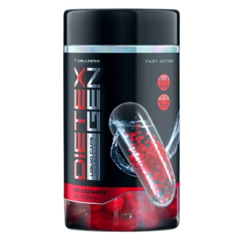 Dietex Gen Liquid Caps Termogênico 700mg 60 Cáps Cellgenix ...