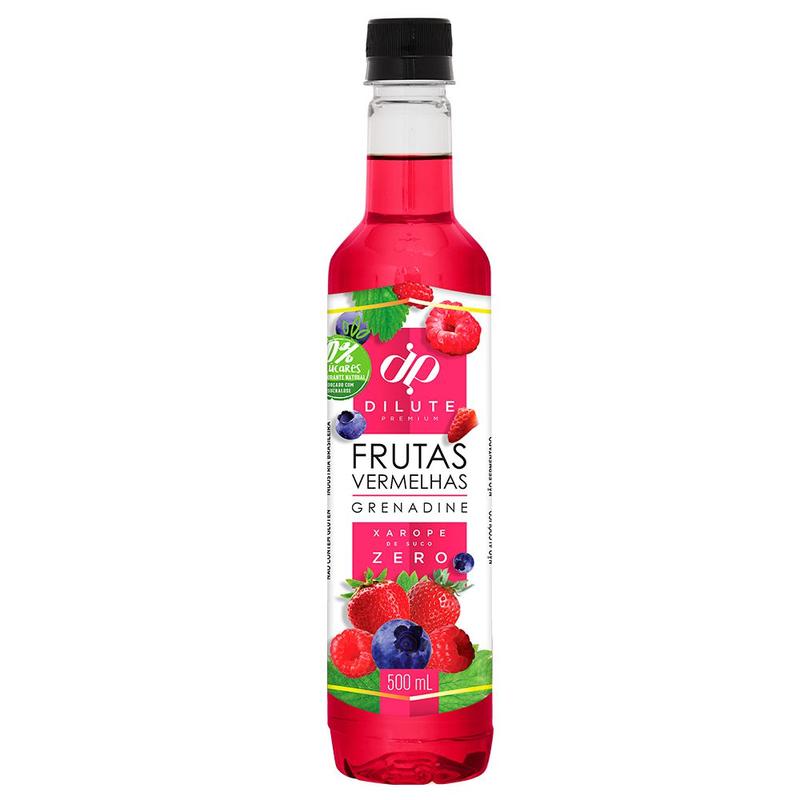 Dilute Premium Frutas Vermelhas Zero Açucar 500ML - Aguaja - Xarope ...