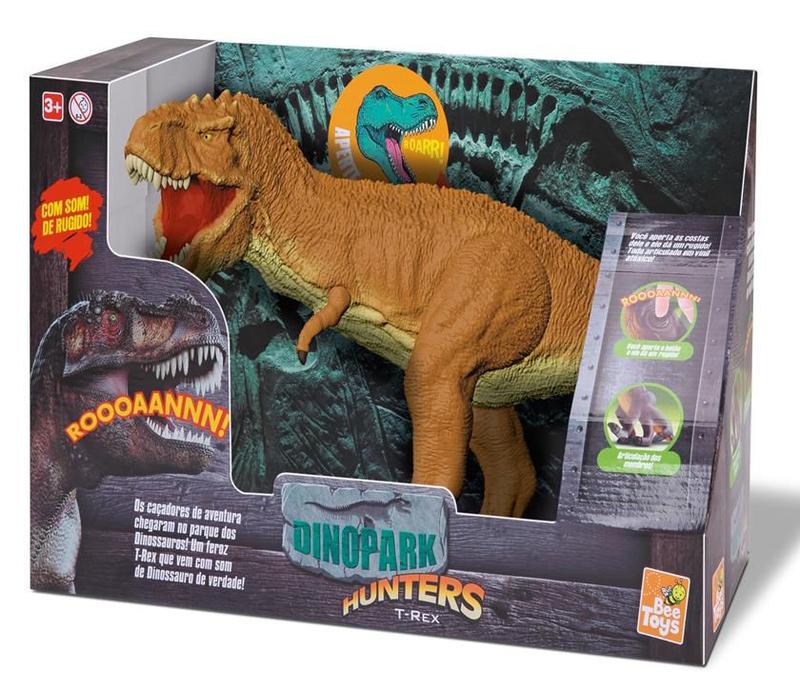 Dinopark Jurassic Hunters T-rex Bee Toys Park - Bonecos - Magazine Luiza