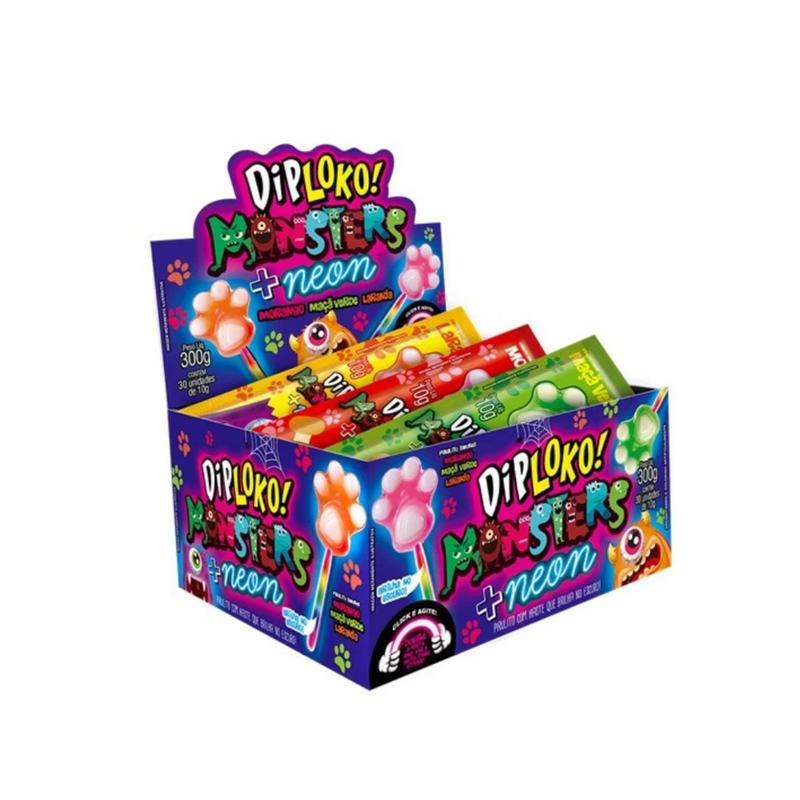 Dip Loko Neon Patinha Danilla - Pirulito Bilha no Escuro - Caixa 300g c ...