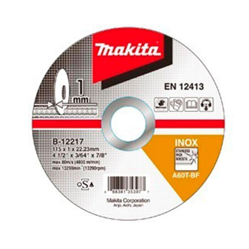 Disco Abrasivo de Corte para Inox 115 x 1.0 x 22,23mm B-12217-10 Makita ...