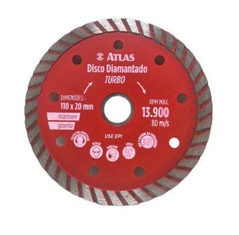 Disco Corte Diamantado Porcelanato Turbo 110mm Atlas - Disco de Corte - Magazine Luiza