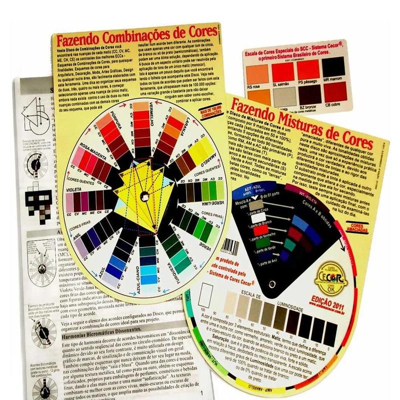 Disco de Cores Circulo Guia Cromático Cecor 15x20,3cm - DECOR - Imã de ...