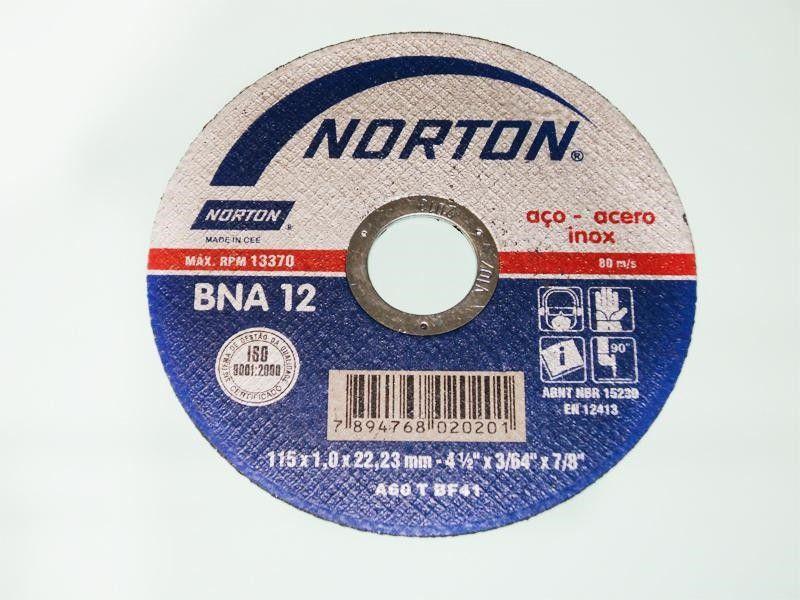 Disco De Corte Aço Extra Fino 4,1/2x7/8 Bna12 Norton - Disco de Corte ...