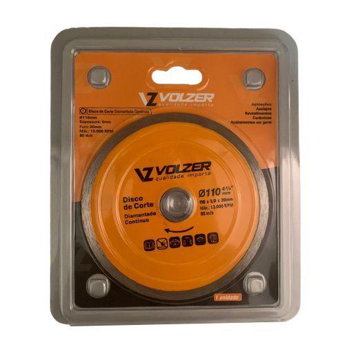 Disco de Corte Diamantado Contínuo 110mm x 5mm x 20mm Volzer P ...