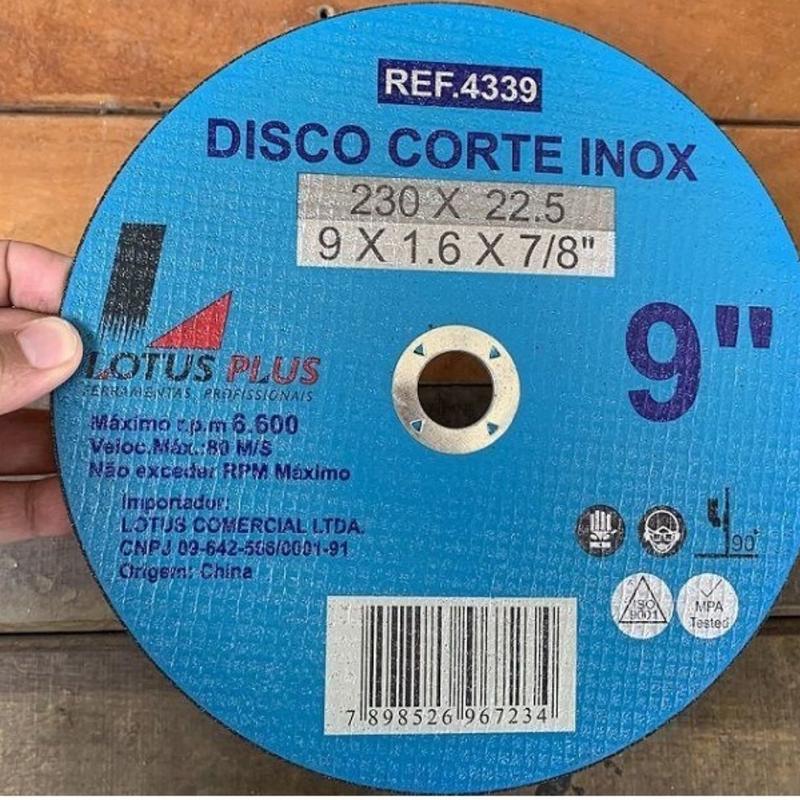 Disco De Corte Inox 9 Polegadas Lotus 10 Peças - Disco de Corte ...