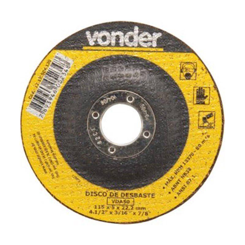 Disco Desbastagem Esmerilhadeira 4.1/2" Vonder - Disco de Corte ...